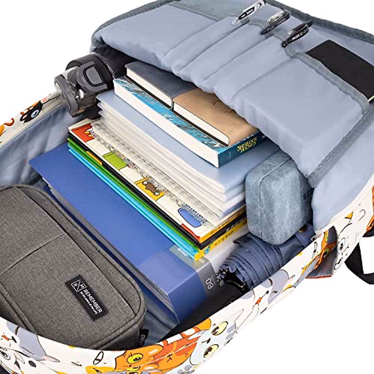 LI-LOVE Backpack with 16 inch Laptop Compartment Cute Cat Backpacks for Boys Girls Adults Teens Middle School College High School Student Bookbags Travel Camping Hiking Waterproof Book Bag Back Pack