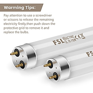 Bug Zapper Light Bulbs, Replacement Bulbs for 20W Electric Mosquito Zapper, 4 Pack 13'' 10W UV T8 Fluorescent Light Tube Replacement for 20W Indoor Outdoor Electronic Insect Pest Zapper Lamp Killer