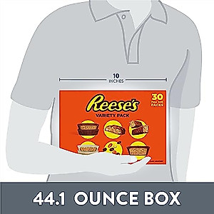 REESE'S Assorted Peanut Butter Candy Bulk Box, 44.1 oz (30 Count)