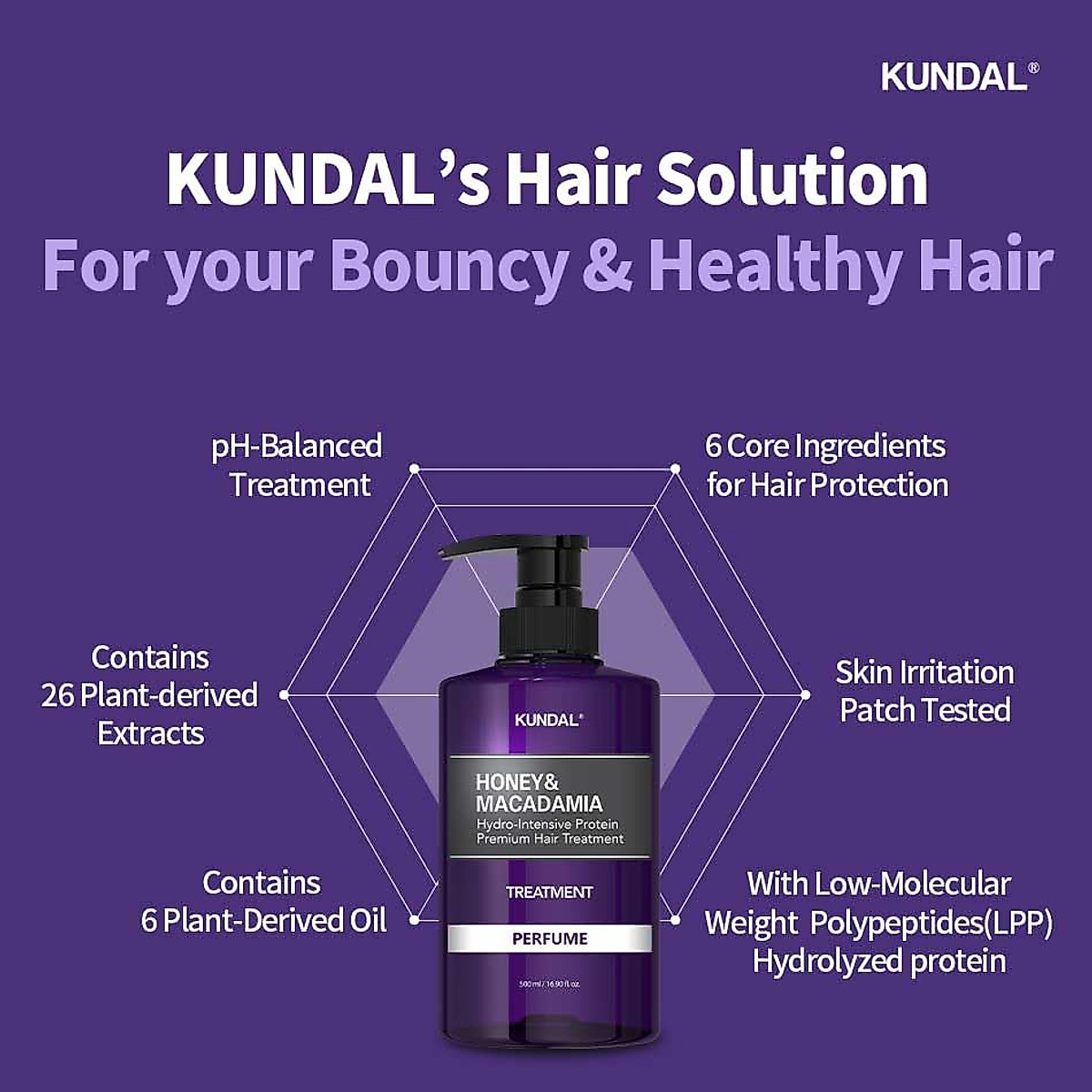 KUNDAL Blackberry Bay HONEY & MACADAMIA Hydro-Intensive Protein Premium Nature Shampoo & Treatment Set