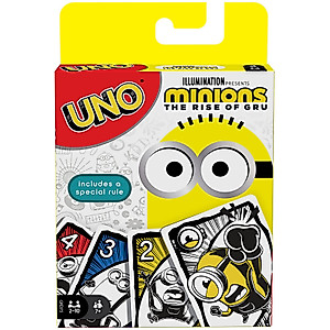 Mattel Games UNO Featuring Illumination’s Minions: The Rise of Gru, Card Game for Kids and Family with 112 Cards, for 7 Year Olds and Up