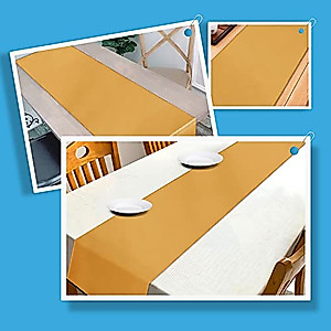 12 Pack 12" x 108" Satin Table Runners, Satin Silk Polyester Gold Table Runner for Party, Wedding Decoration, Gold