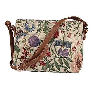 Signare Tapestry Crossbody Bag Shoulder Purse for Women In Morning Garden Design (XB02-MGD)