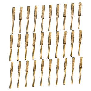 Mobestech 30Pcs Emery grinding head Grinding Bit for Chainsaw Grinding Supplies Chainsaw Sharpening Tools Chainsaw Polishing Head Burr Grinding Stone Files Corundum the chain diamond chain