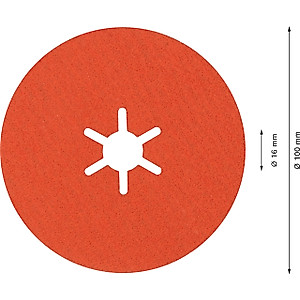 Bosch Professional 25x Expert R782 Prisma Ceramic Fibre Discs (for Steel, Stainless steel sheets, Ø 100 mm, Grit 80, Accessories Small Angle Grinder)