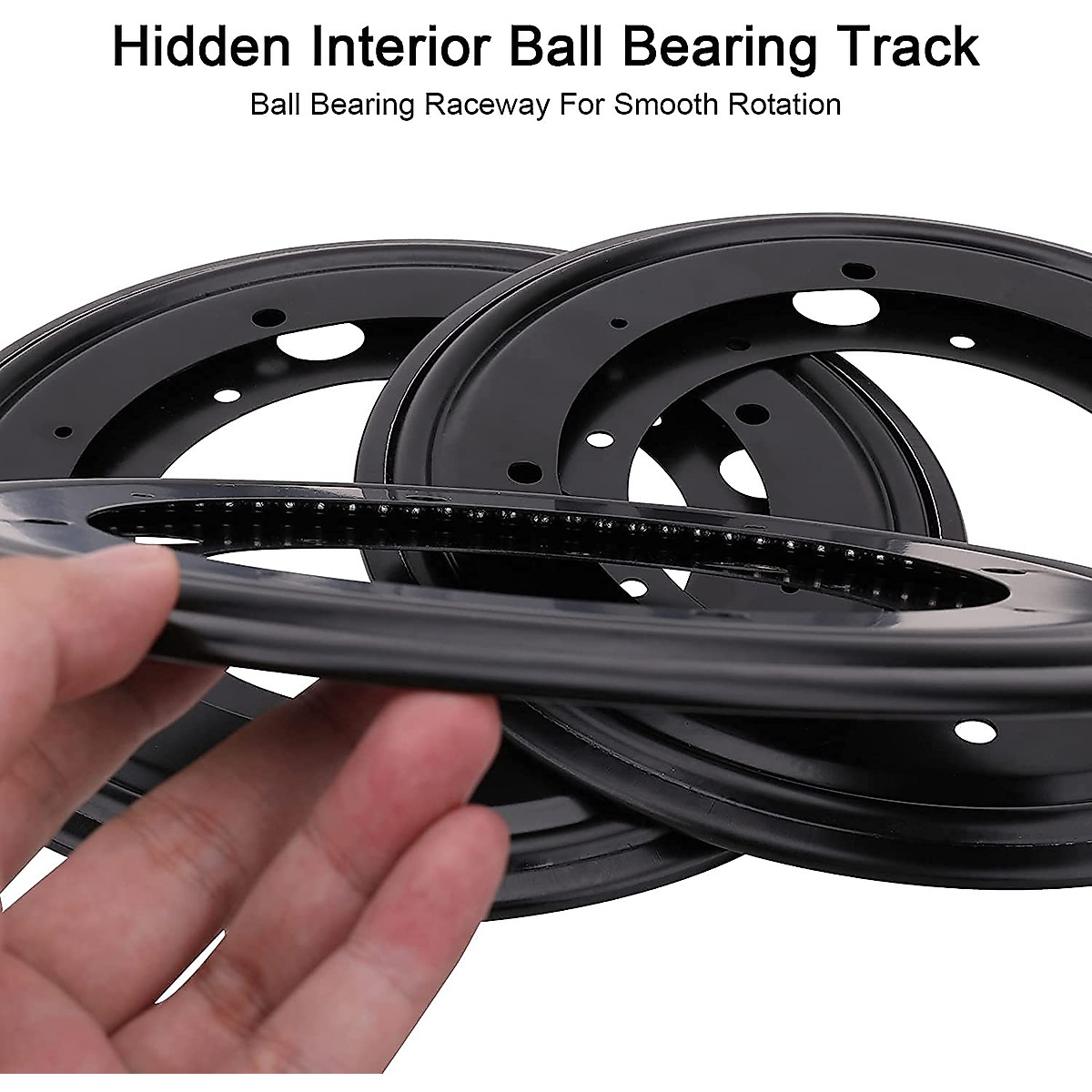 4Pack 5.50 Inch Round Lazy Susan Turntable Bearing Plate 5/16”Thick Lazy Susan Hardware, Rotating Swivel Plate with 300lbs Load Capacity, Lazy Susan Turntable Base for Serving Tray, Table, Kitchen