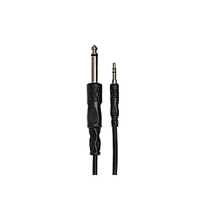 HOSA CMP-103 1/4" TS to 3.5 mm TRS Mono Interconnect Cable, 3 Feet & CMP-303 3.5 mm TS to 1/4" TS Mono Interconnect Cable, 3 feet
