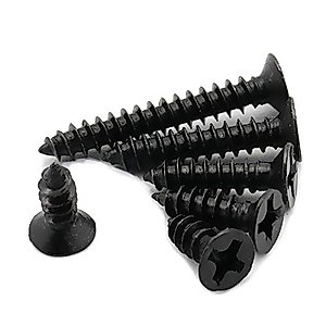 WAAZVXS 100pcs Self Tapping Screws M1.7 M2 M2.3 M2.6 M3 Laptop Screws Computer Screws Small Pan Head Black Carbon Steel (Color : 5mm, Size : M1.7)
