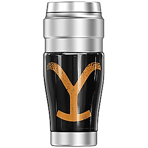 THERMOS Yellowstone OFFICIAL Yellowstone Large Brand STAINLESS KING Stainless Steel Travel Tumbler, Vacuum insulated & Double Wall, 16oz