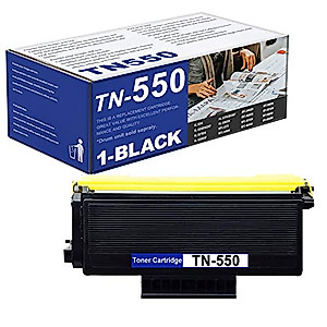 1 Pack TN-550 TN550 Black Toner Cartridge Replacement for Brother DCP-8060 8065DN 8080DN 8085DN HL-5240 5250DN/DNT 5270DN 5350DN/DNLT 5370DW/DWT 5380DN 5280DW Printer.