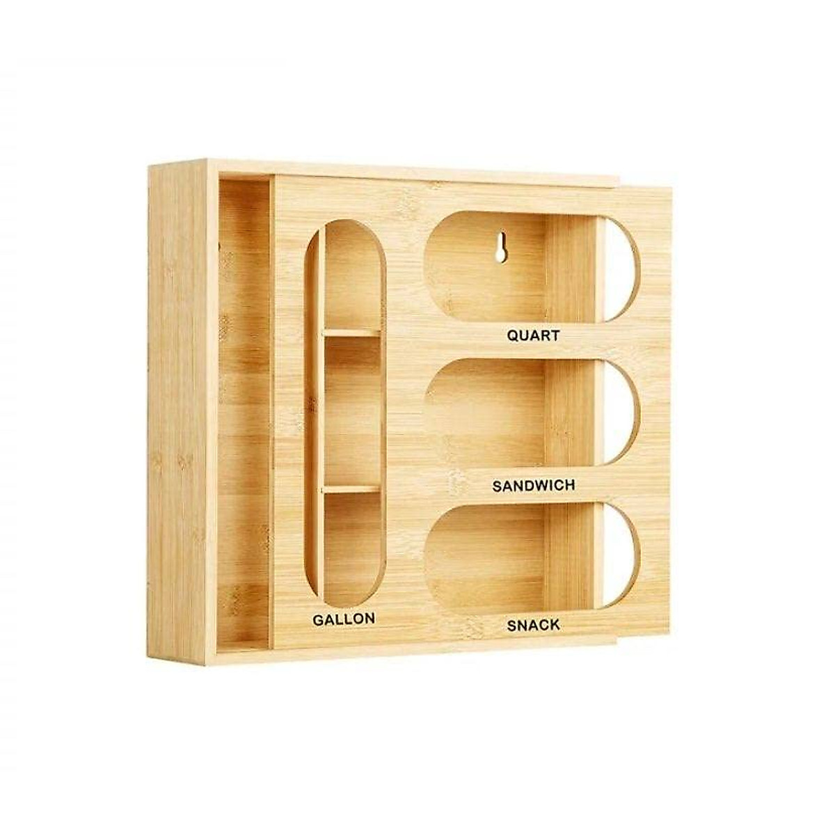 Bag Storage Organizer, Kitchen Drawer Organizer, Bag Storage, Gallon Quart Sandwich Snack Bag Holder, 12x12x3'' (VS1031406008)