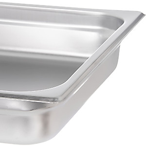 Carlisle FoodService Products Durapan Stainless Steel Steam Table Pan, Commercial Food Pan, Chafing Pan with Spoonable Corners for Catering, Buffets, Restaurants, 9.2 Quarts, Silver