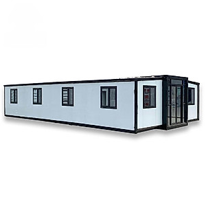 Generic 40x20ft Portable Prefabricated Tiny Home: Expandable Plastic Prefab House for Hotel, Booth, Office, and More - Complete with Restroom