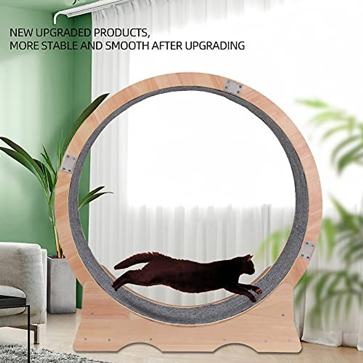 Cat Wheel, Cat Treadmill, Exercise Wheel, Cute Cat Furniture, Pet Toy, Cat Toy, Cats Loss Weight Device (Large)
