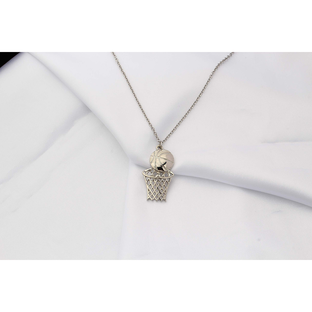 BNQL Basketball Lovers Gifts Necklace Basketball Hoop Sports Pendant Necklace Sports Jewelry Gifts for Men Boy Women