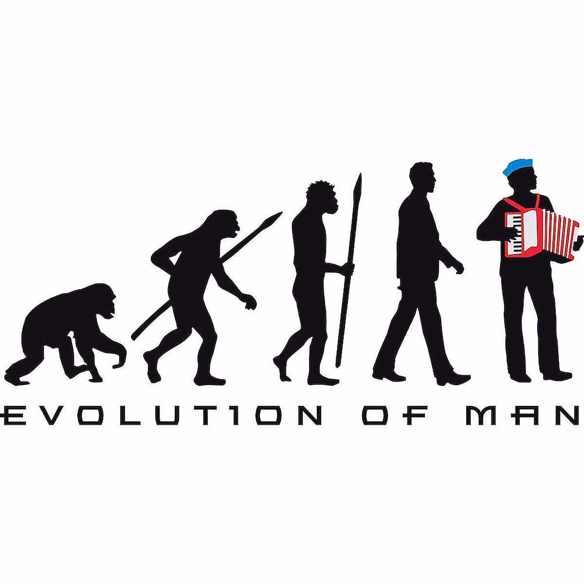 CafePress Evolution Of Man Accordion Player Mugs Ceramic Coffee Mug, Tea Cup 11 oz