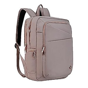 Swissdigital Design Katy Rose Laptop Backpack For Women，College Bookbags With USB Charging Port，Large Capacity Computer Backpacks For Work Business Lotus (SD1006F-82)