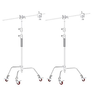 Neewer 6-Pack Professional Swivel Caster Wheel Sets, 75mm Diameter, Durable Metal Construction and Rubber Base, ONLY Compatible with Neewer C Stand for Studio Photography Video Shooting (Silver)