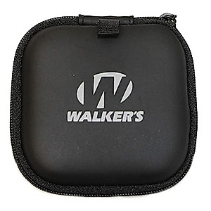 Walker's Flexible Bluetooth Neckband Headset 30 NRR Passive Hearing Protection Earbuds with 12" USB Charging Cable & EVA Carrying Case