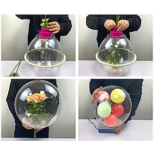 nLn Hope DIY Balloon Stuffing Machine,Expander Extractor for Balloon Rose Bouquet Wedding Christmas Birthday Party Gift Art Balloons Filling Decoration Supply,Transparent,15.2*15.2*13.1 inch(BZJ-37)