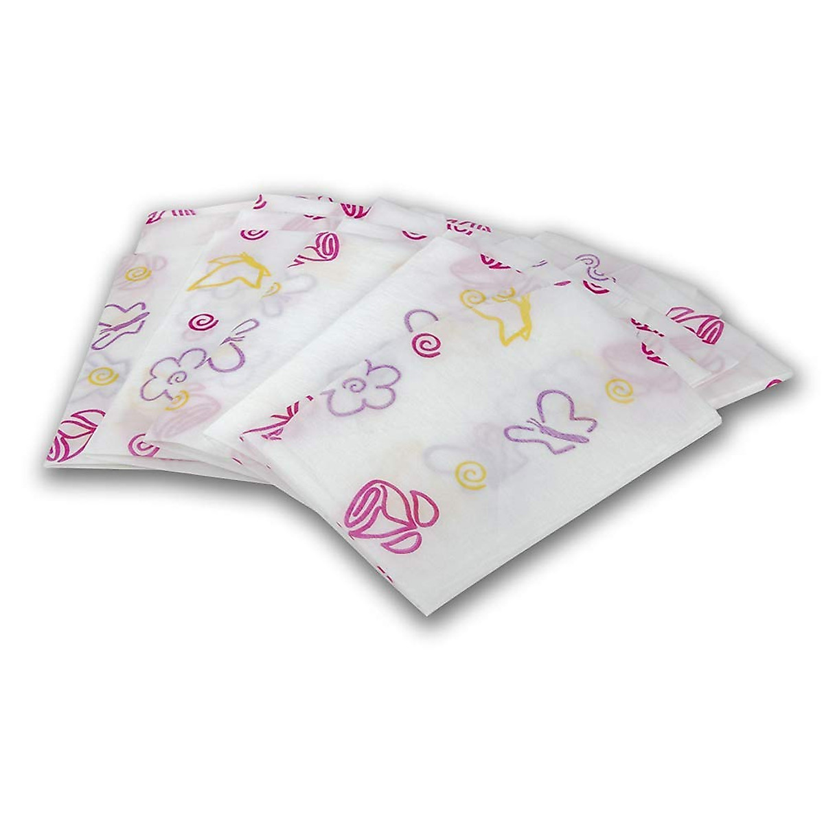 Potty Shields Toilet Seat Covers Disposable (40 Pack, Floral) - XL Waterproof Toilet Cover for Toddlers, Kids & Adults - Portable & Individually Wrapped for Travel, Potty Training & Public Restrooms