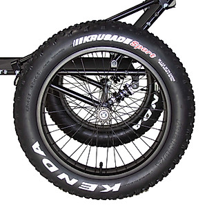 QuietKat Two Wheel Game Cart, FatTire Off Road Cargo Trailer for Extra Storage While Hunting, Fishing, Exploring Backcountry, Three-Way Adjustable Rack Angle (20" x 4" Wheels/Tires), Black