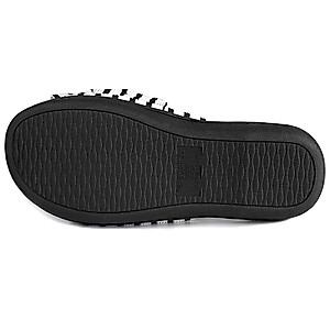 ULTRAIDEAS Women's Eurytides Slide Slippers Memory Foam House Shoes, Black, 5-6