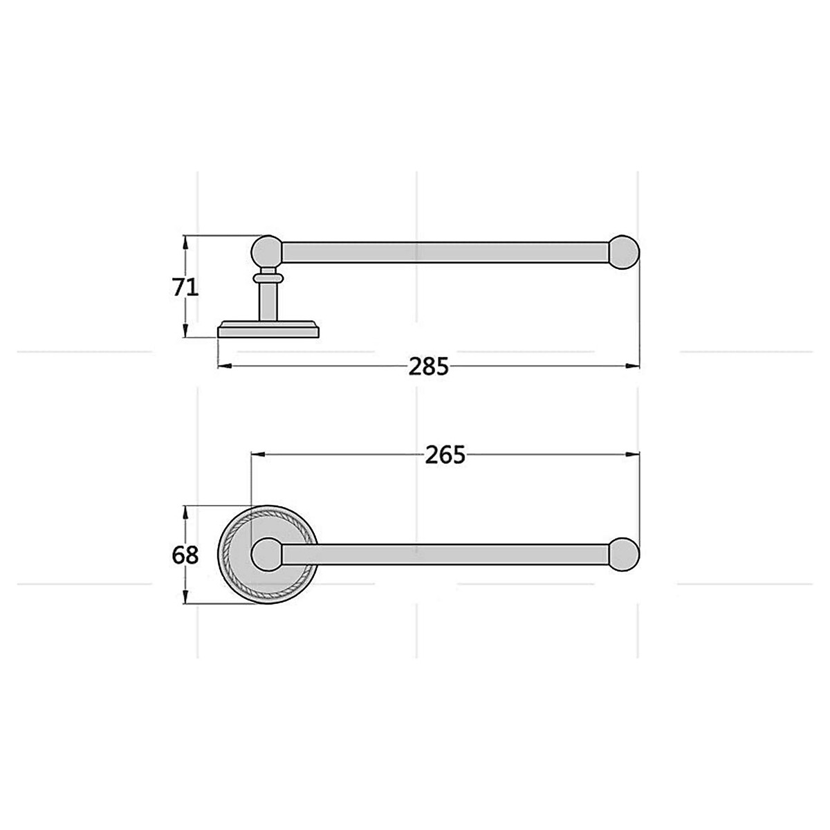 Towel Rack Single Towel Bar Retro Wall Mount Towel Rack Simple European Style Antique Brass Towel Rail for Bathroom Kitchen Home Decoration
