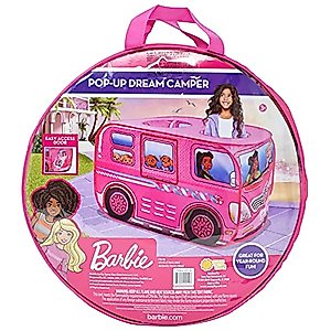 Barbie Camper Pop Up Play Tent – Large Princess Castle Tent for Girls | Folds for Easy Storage with Carrying Bag Included | Amazon Exclusive – Sunny Days Entertainment