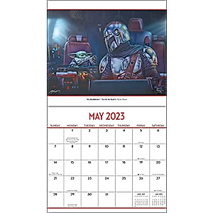 THE MANDALORIAN by Thomas Kinkade Studios 2023 Deluxe Wall Calendar with Print
