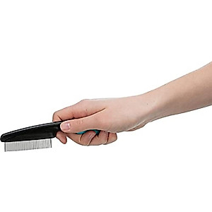 TRIXIE Pet Grooming Flea Comb for Cats, Dogs, and Small Animals, 6" (15cm)