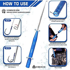 XTOUC Saltwater Fishing Pliers Titanium Alloy Jaw, Fish Hook Quick Removal, Fishing Accessories and Equipment, Split Ring Tools, Fishing Tackle Kit, Fishing Gear for Gift