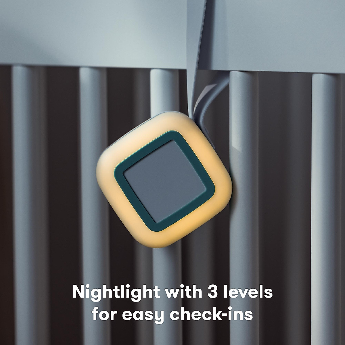 2-in-1 Portable Sound Machine + Nightlight by Frida Baby White Noise Machine with Soothing Sounds for Stroller or Car Seat with Volume Control