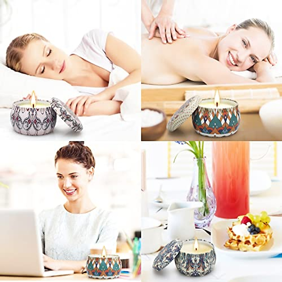 Candles Gifts for Women,4 Pack Scented Candles Clearance,120H Burning Aromatherapy Candles for Home Scented,Birthday Gifts for Women Soy Candles Gift Set for Christmas, Thanksgiving,ect