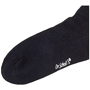 Dr. Scholl's mens Everyday Non-binding (2pk) athletic socks, Black, One Size US