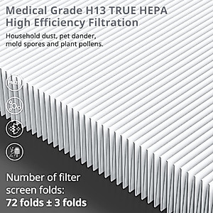 MK04 MG04JH Replacement Filters - Compatible with MK04 MG04JH Air Purifier MK-04 H13 True HEPA Filter, Part No. MK04LX, 2 Pack
