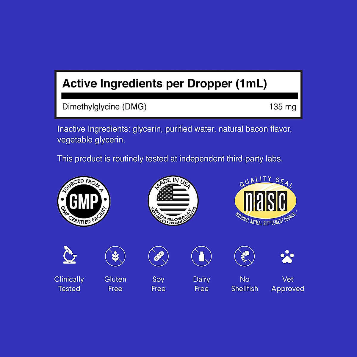 Premium DMG for Dogs – DMG Liquid to Support Immune Health, Skin, Stamina, Muscles, Stress & Performance - Dimethylglycine (DMG) for All Ages, Sizes & Breeds – 4oz