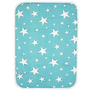 PEKITAS 2 Pack Waterproof Diaper Changing Pads Travel Friendly Super Soft Fabric Size 23 X 29.5 inches (Large,1-3 Year),Stars Series