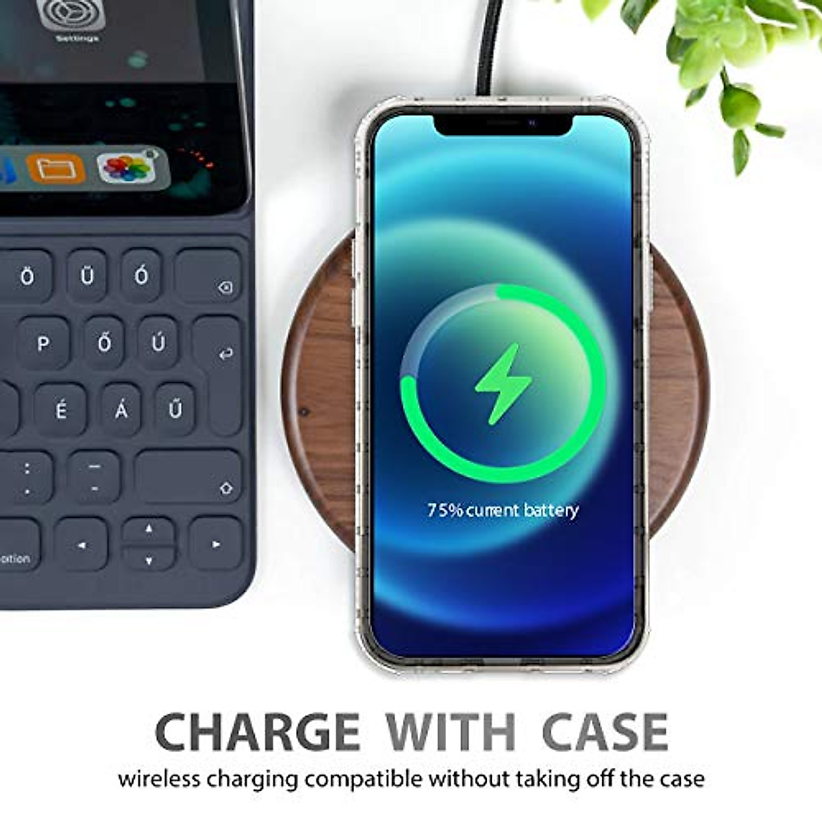 LONTECT Compatible with iPhone 12 Case and iPhone 12 Pro Case 6.1 inch 2020 Crystal Clear Transparent Shockproof Heavy Duty Hybrid Sturdy Protective Cover Case, Clear