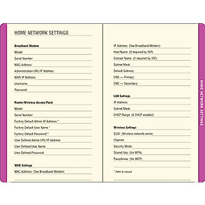 Galaxy Internet Address & Password Logbook (Cover band is removable for security)