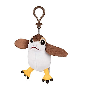 Seven20 Star Wars Porg Plush Clip On Figure Keychain Toy - Officially Licensed - Key Chain Gift for Kids, Teens & Adults - 4.5"