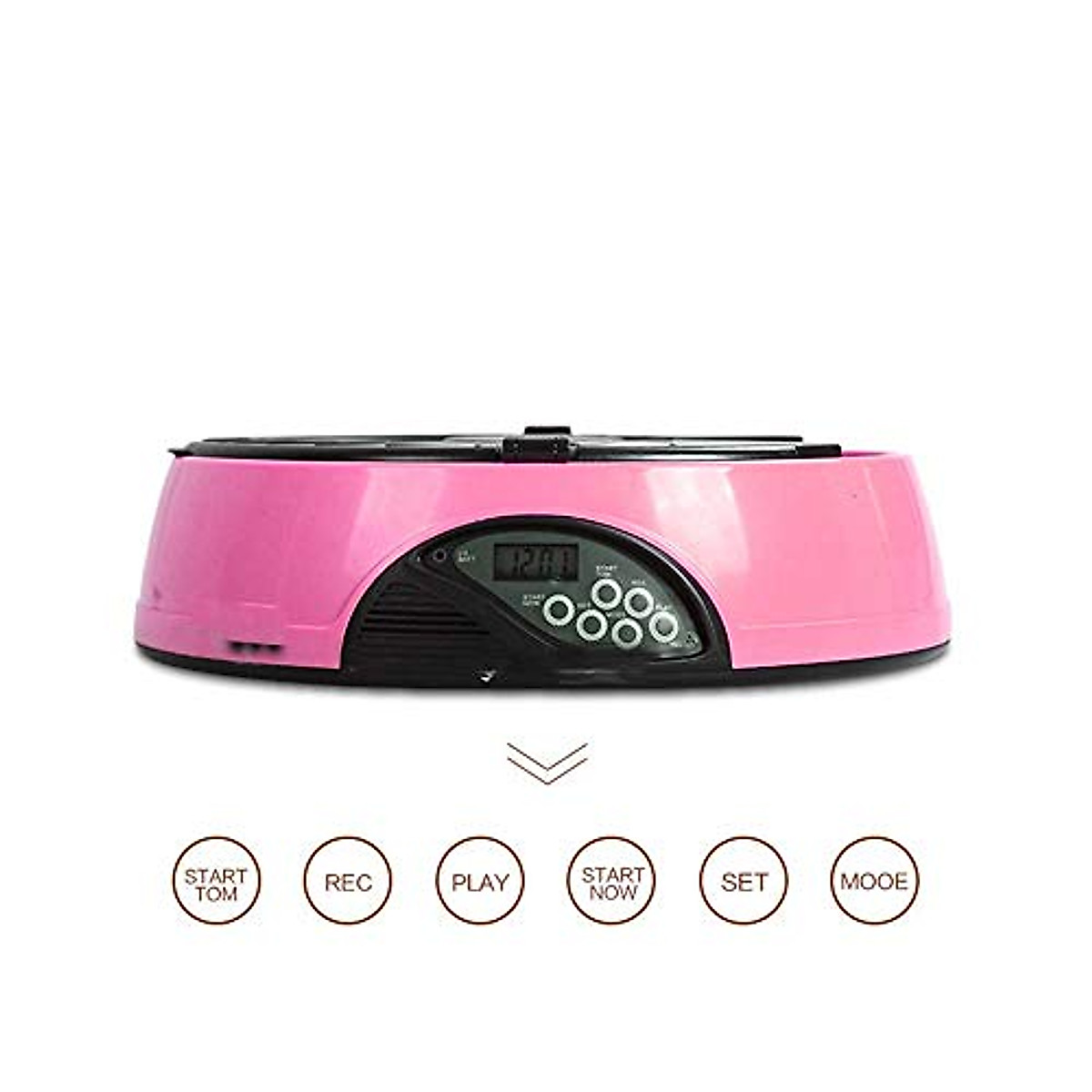 ZZK Automatic pet Feeding Bowl 6 cat Meal time quantitative Feeder Dogs, Cats and Dogs Intelligent Automatic Drink Cups LCD Display,A