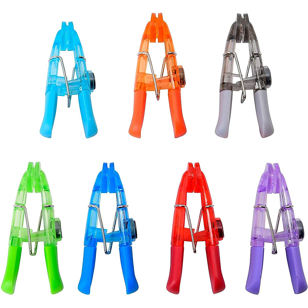 Kizmos Magnetic Multipurpose Bag Clips, Set of 7, Multicolored