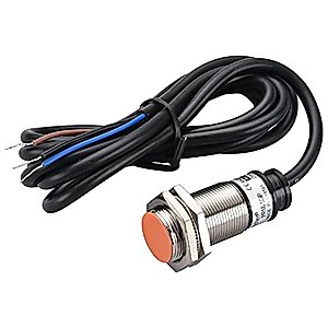 Heschen M18 Inductive Proximity Sensor Switch PR18-5DP Cylindrical Type Detector 5mm DC12-24V 3-Wire PNP NO(Normally Open) CE