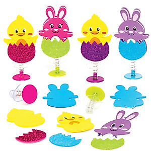 Baker Ross AT498 Easter Jump up Kits - Pack of 8, Craft Activities for Kids to Assemble, Decorate and Display Great as a Gift for Creative Children