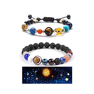 YANCHUN Pulsera Arus 7 Chakras Original,Healing Stone Bracelet Chakra Bracelets for Women 7 Chakra Bracelet with Real Stones Yoga Balance Energy Volcanic Stones Bracelet Jewelry Gifts