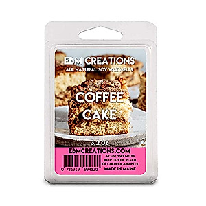 Coffee Cake - Scented All Natural Soy Wax Melts - 6 Cube Clamshell 3.2oz Highly Scented!
