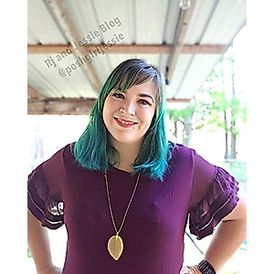 BOUTIQUELOVIN Gold Casual Long Leaf Necklaces for Women Boho Feather Costume Statement Necklaces Extra Long Gypsy Necklace