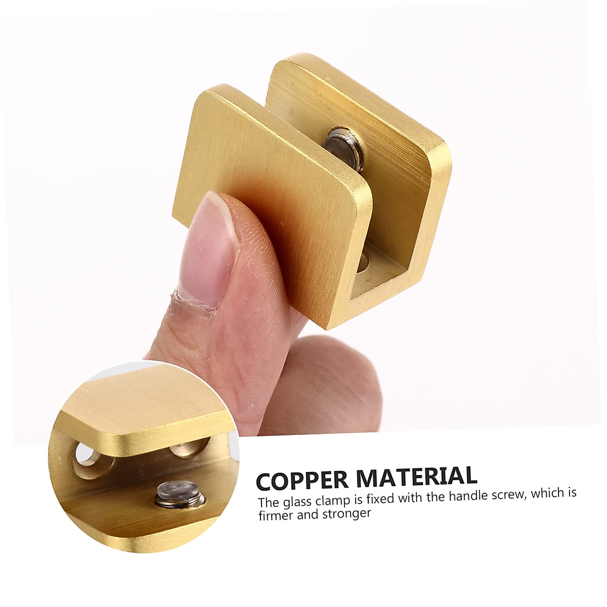 10 Pcs Glass Clip Bracket for Handrail Glass Metal Clamps Glass Bracket Shelf Clip Clamp for Glass Shelf Glass Shelf Holder Wall Mount Shelf Clamp Bracket for Staircase Glass Clamp