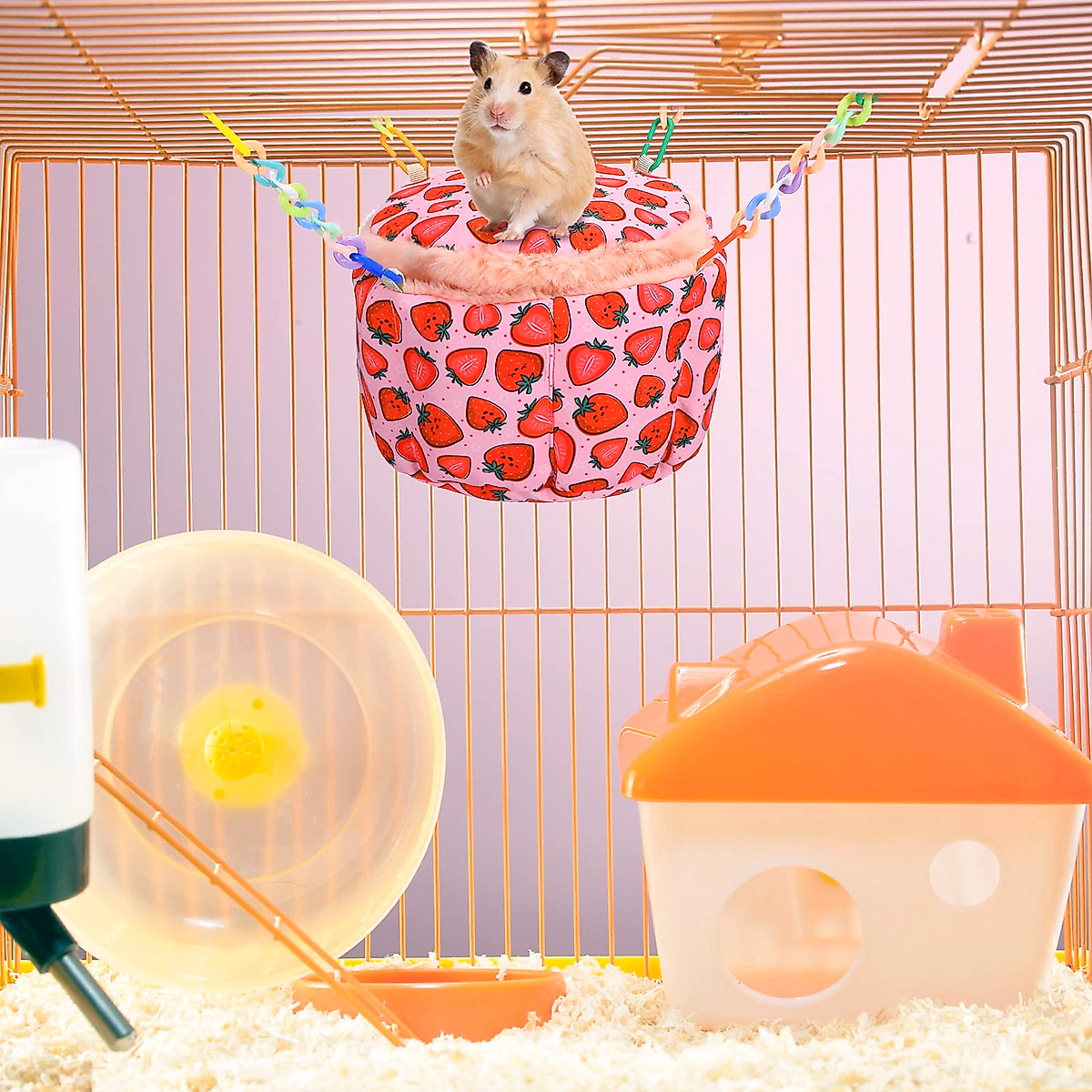 Maitys 2 Pcs Rat Bed Hanging Rat Hammock Guinea Pig Bedding Soft Warm Ferret Bedding Rat Cage Accessories Small Animal Play Sleep Bed for Ferret Rat Sugar Glider Hamster Chinchilla Mice Squirrel